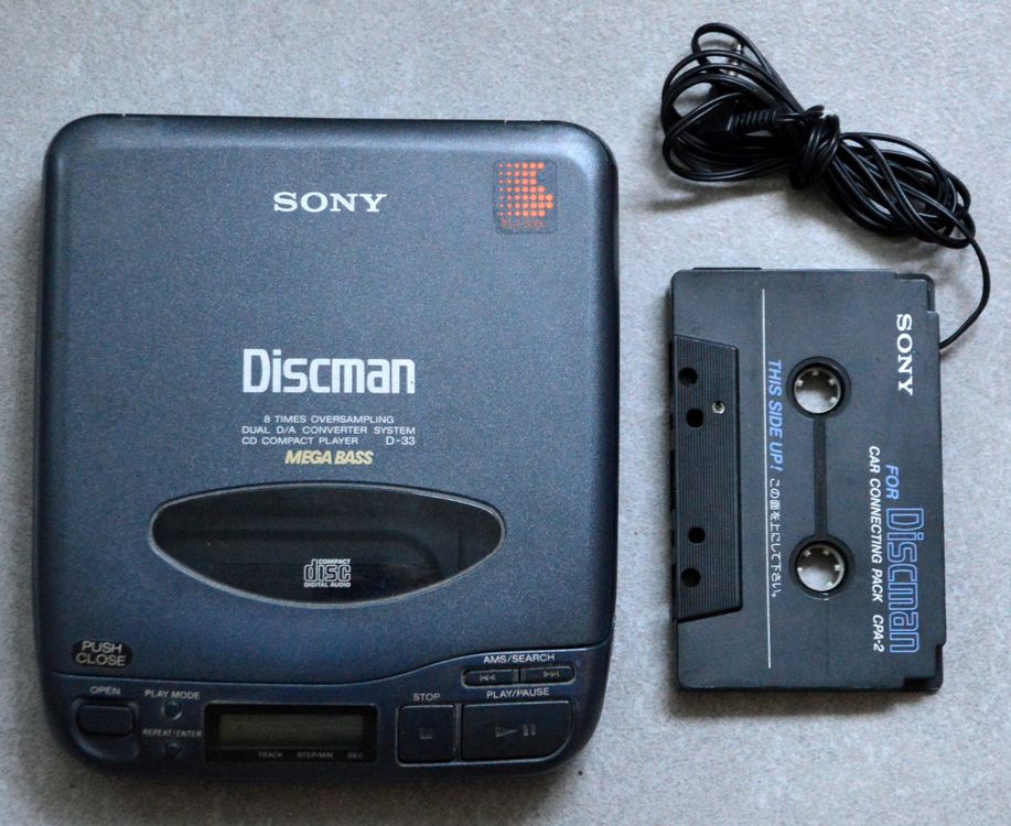 Discman Sony D-33 + Adapterkassette / cassette adaptateur | Kaufen auf ...