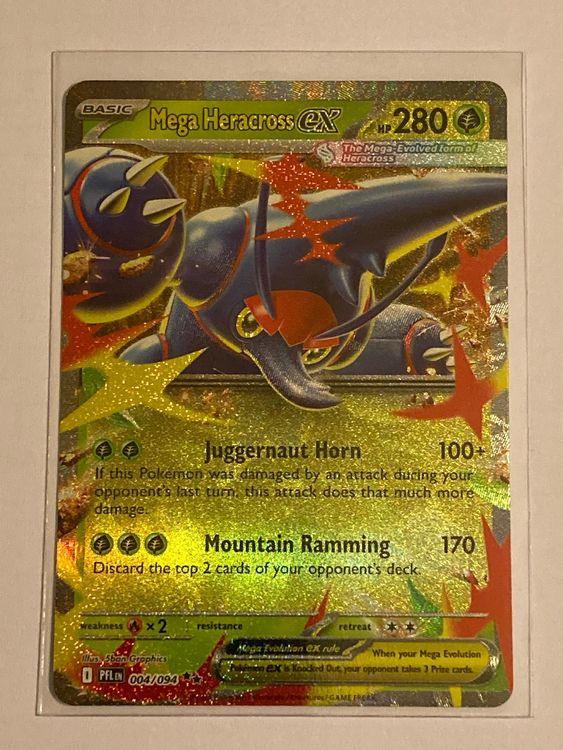 Pokemon PHANTASMAL FLAMES Mega Heracross ex 004 / 094 🇬🇧 (Neu (gemäss ...
