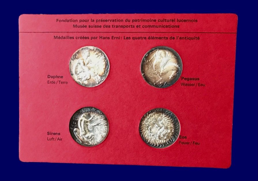 Silber Medaillen Hans Erni Die vier Elemente der Antike | Kaufen auf Ricardo