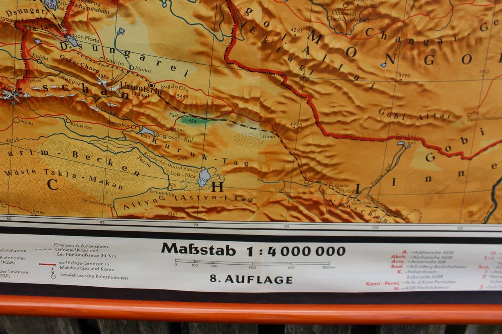 Monumentale Sowjetunion Wandkarte - Paul List Verlag (Gebraucht) in ...