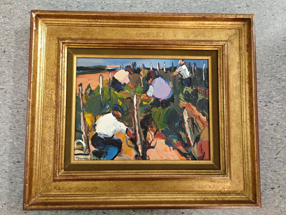 N43 Original Gemälde Bruno Perino Vendanges 53x44cm | Kaufen auf Ricardo
