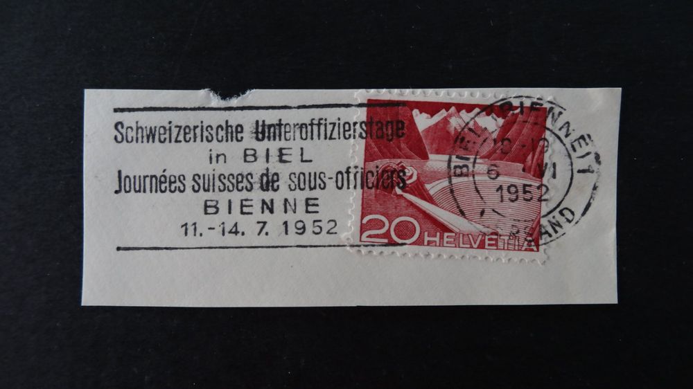 BIEL/BIENNE Schweiz. Unteroffizierstage 11 - 14.7.52 7 (Gebraucht) in Anwil für CHF 3 – mit ...