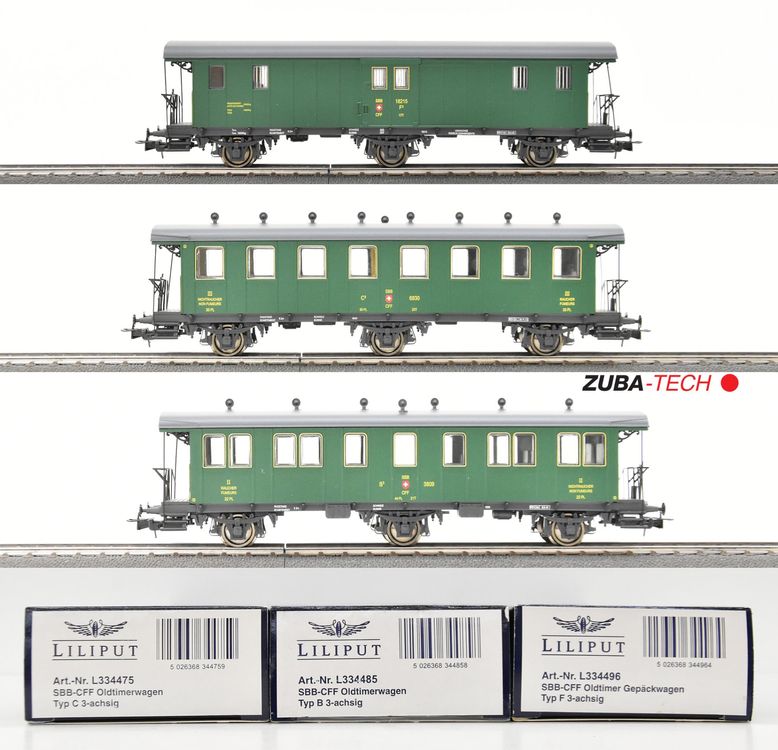 Liliput 3x Oldtimer-Plattformwagen der SBB H0 GS mit OVP (Gebraucht) in St. Gallen für CHF 100 ...