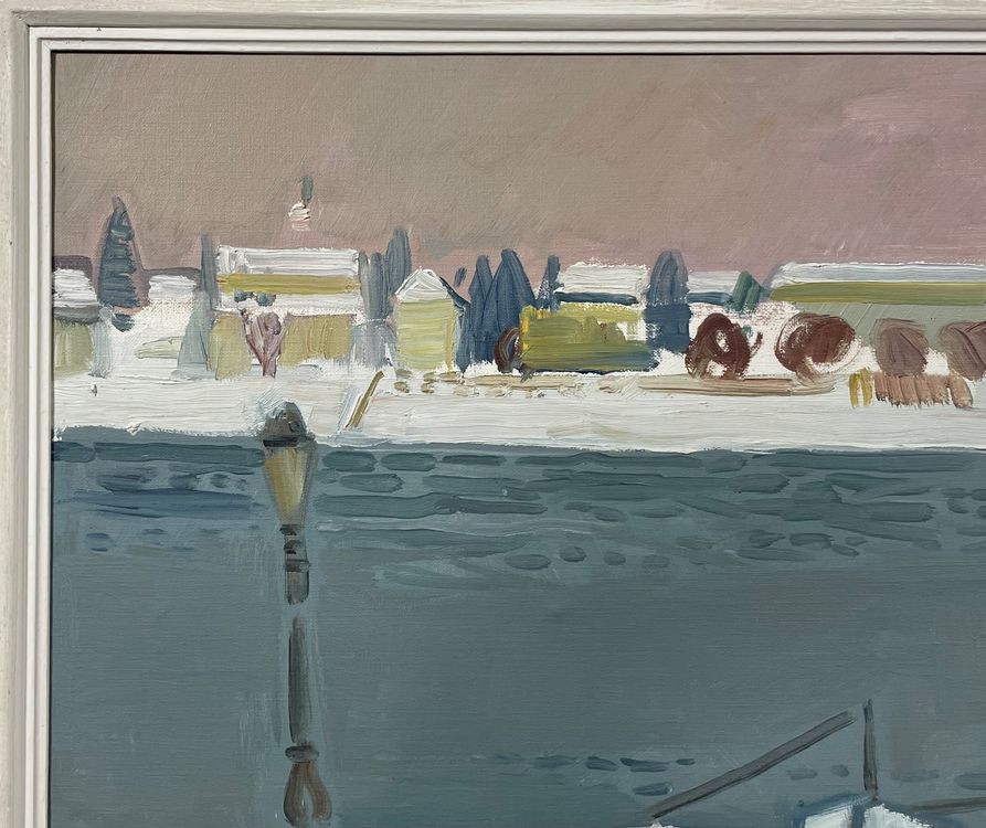 Martin Alfred Christ (1900-1979) Gemälde Winter am Rhein (Gebraucht) in ...