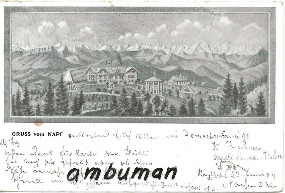 Luthern Bad Hotel Napf Kunstkarte 1904 gut erhalten (Neu (gemäss ...