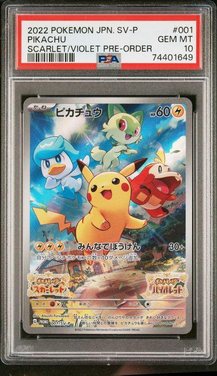 PSA 10 Pikachu Scarlet & Violet Promo 001/SV-P Japanese | Kaufen auf Ricardo