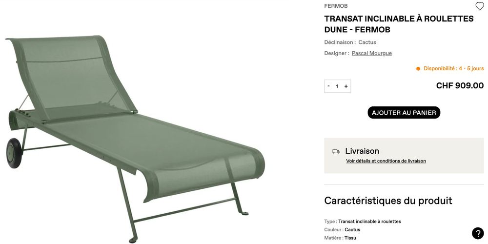 Transat avec deux matelas (Prix négociable/ de base 909.-) | Kaufen auf ...