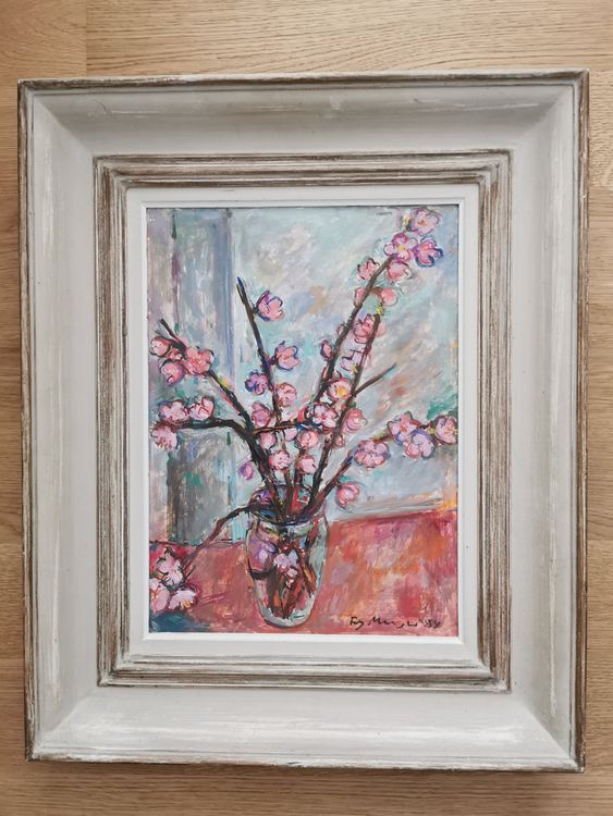 Ölgemälde Kirschblütenzweig Fritz Meijer signiert | Kaufen auf Ricardo