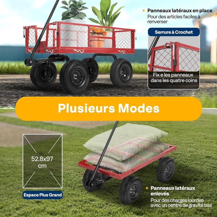 Gartenwagen 400kg Transportkarre kippbar Handwagen robust (Neu und ...