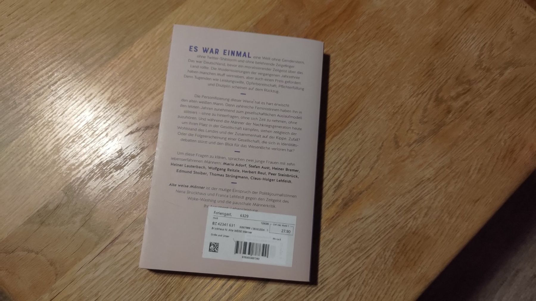 Buch "Alte weise Männer" Nena Brockhaus, Franca Lehfeldt (Gebraucht) in ...
