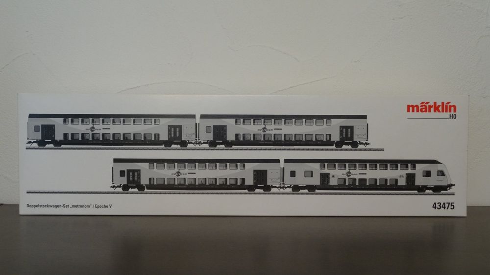 Märklin 43475, Doppelstockwagen- Set, Metronom, LNVG, NEU | Kaufen auf ...