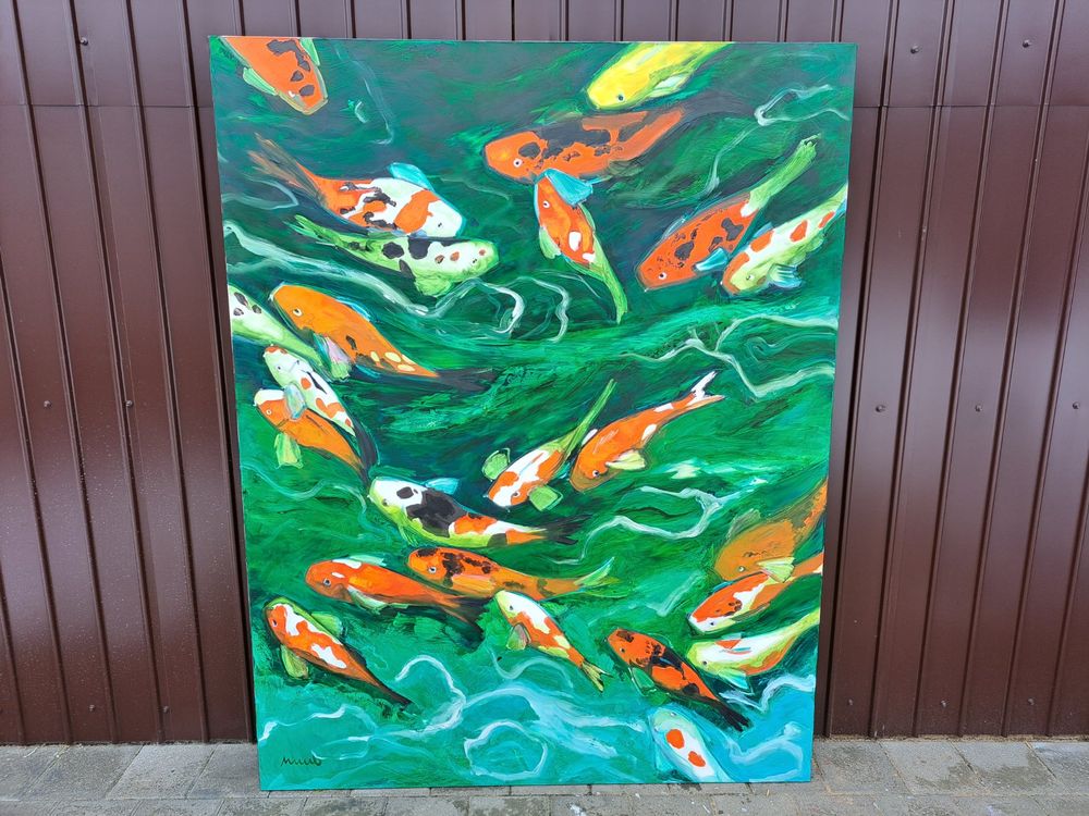 Koi Fisch Malerei uf Leiwand (Gebraucht) in Buch am Irchel für CHF 350 – nur Abholung auf ...
