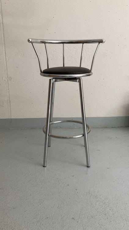 4 Drehbare Barhocker aus Metall, Sitzfläche aus Kunstleder (Gebraucht ...