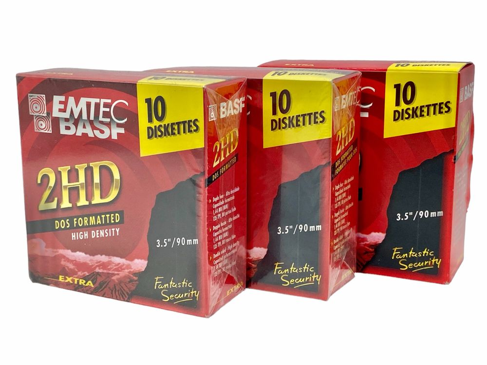 Lot 30 disquettes 3.5 2HD EMTEC BASF 1,44MB (Gebraucht) in Morges für ...