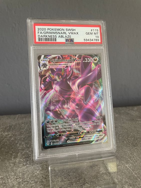 PSA 10 GEM MINT Grimmsnarl VMAX 115/189 Darkness Ablaze (Neu (gemäss Beschreibung)) in Oberglatt ...