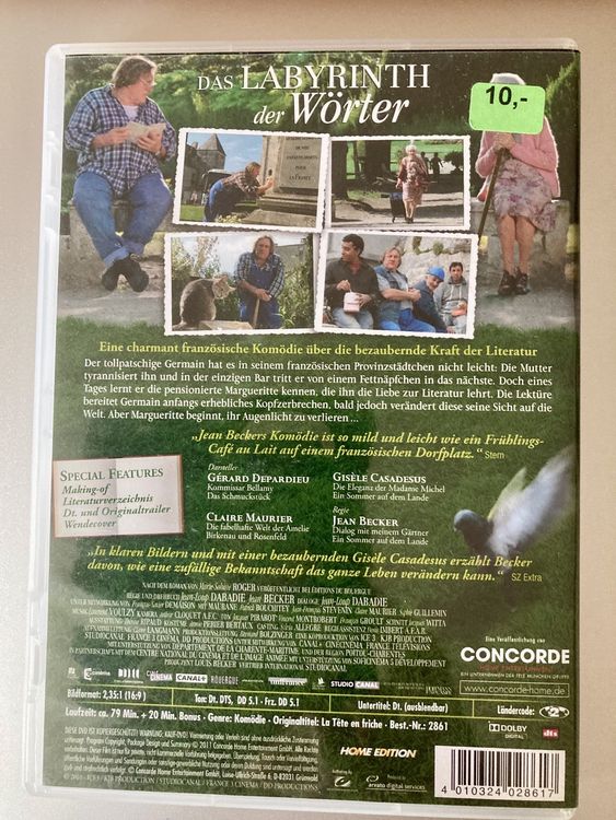 Das Labyrinth der Wörter (La tête en friche) - Depardieu (Gebraucht) in ...