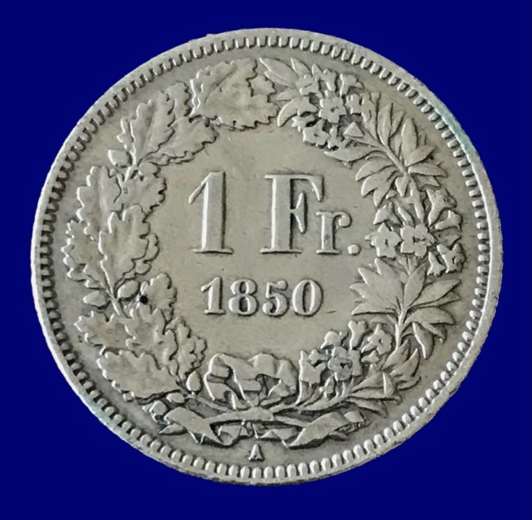 Schweiz 1 Franken Silber Jahrgang 1850 A | Kaufen auf Ricardo