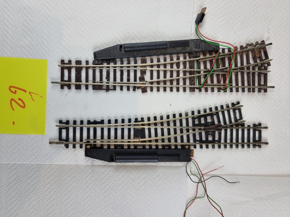 Roco Weichenset 2x Weiche links 15° Wl15 mit elektr. Antrieb (Gebraucht ...