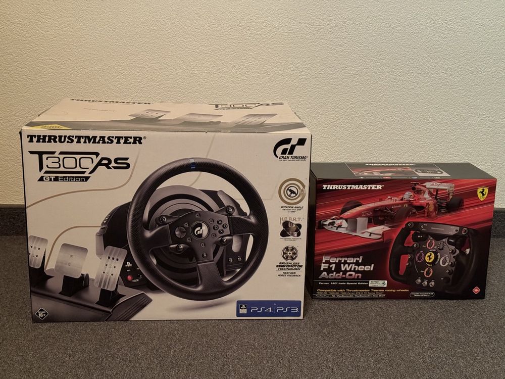 Thrustmaster T300 RS GT-Edition + Ferrari F1 Wheel Add-On (Neu (gemäss Beschreibung)) in Zufikon ...