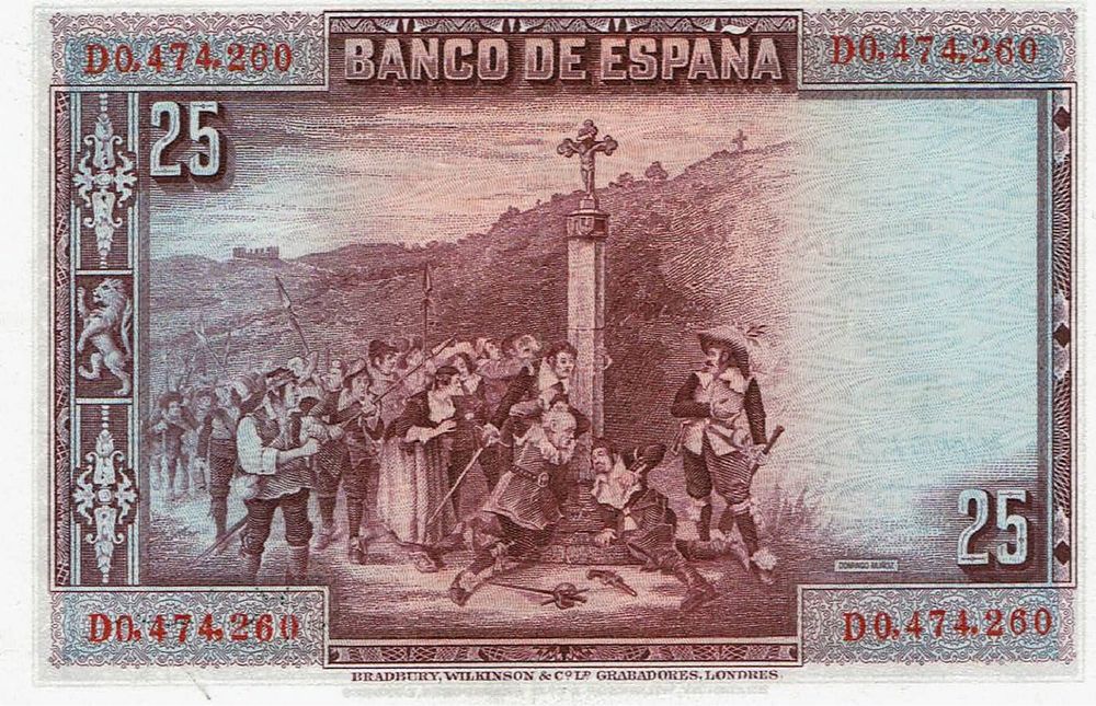 SPANIEN 25 Pesetas 15-08-1928 P-74 VZ++ Serie D0.474.260 | Kaufen auf ...