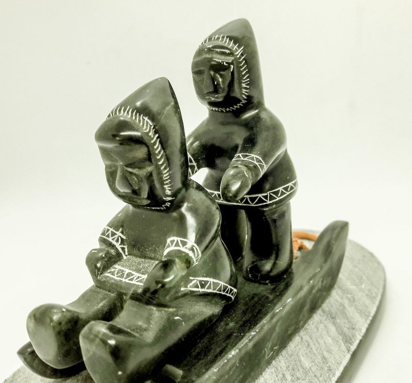 Inuit Eskimo signed Sculpture Soapstone Speckstein stéatite | Kaufen ...