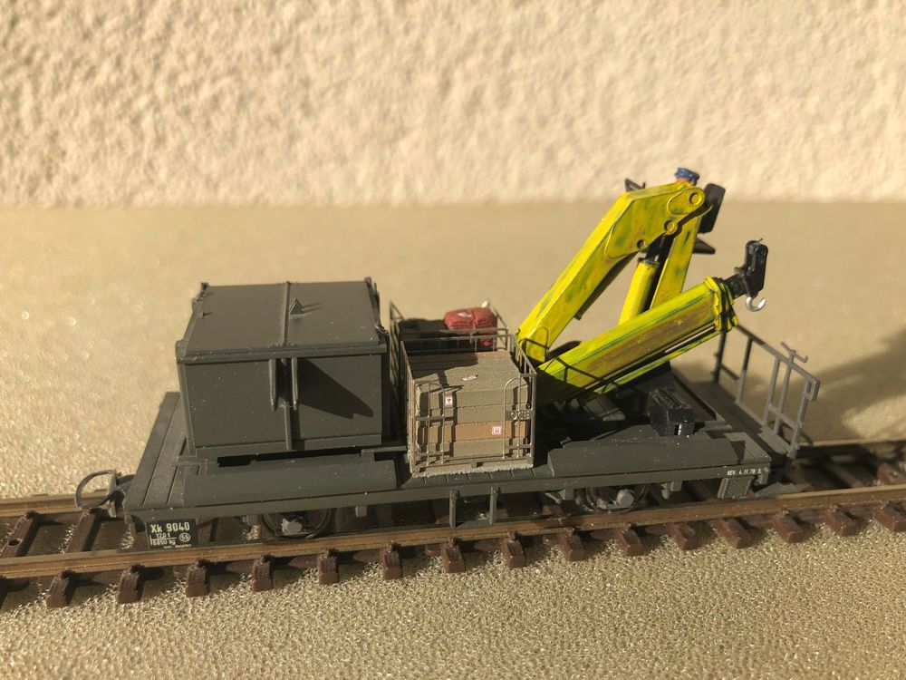 BEMO 2262 Xk 9040 RhB Behälterwagen mit Kran HOm (Gebraucht) in ...