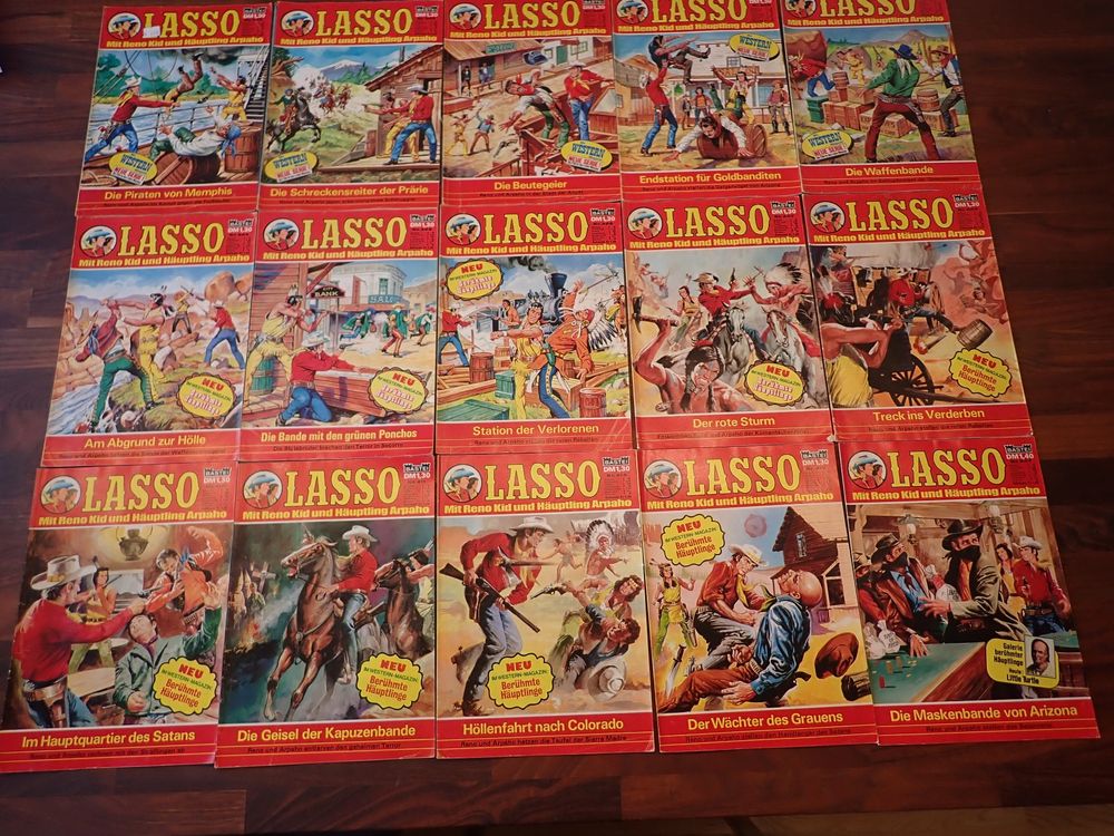 15 alte LASSO Comic Hefte BASTEI Verlag ab 1965 (Gebraucht) in ...