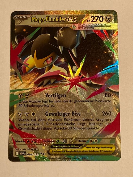 Pokemon MEGA ENTWICKLUNG Mega-Flunkifer ex 094 / 132 🇩🇪 DE (Neu (gemäss ...