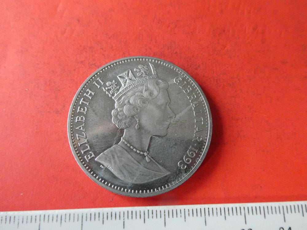 Gibraltar 1993, Crown - Sondermünze unzirkuliert (Neu (gemäss Beschreibung)) in Hinterforst für ...