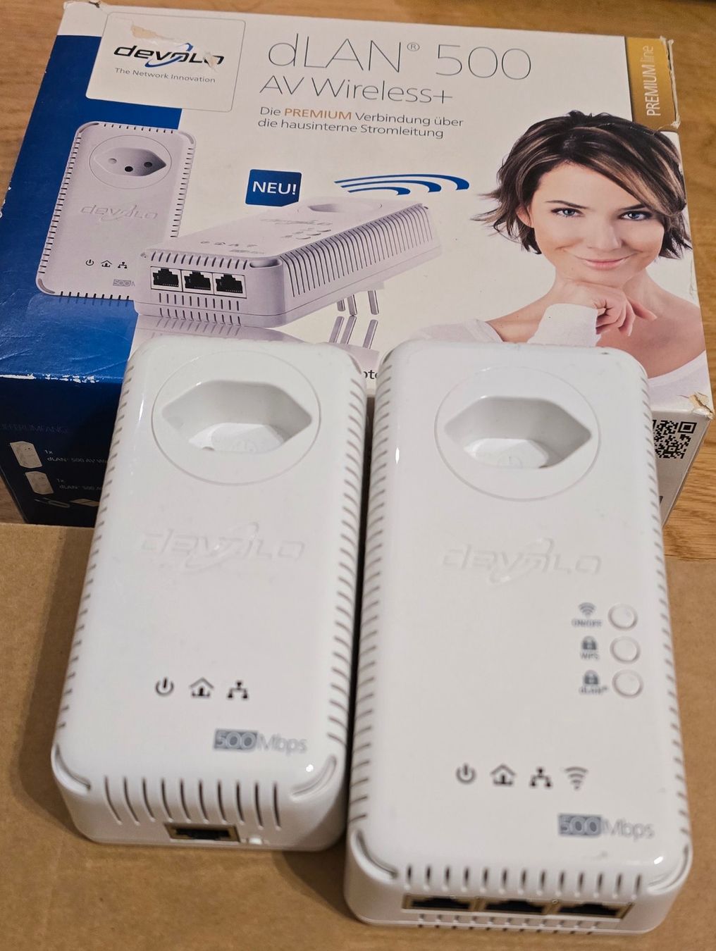 devolo dLAN 500 AV Wireless+ – Powerline Set – WLAN & LAN (Gebraucht ...