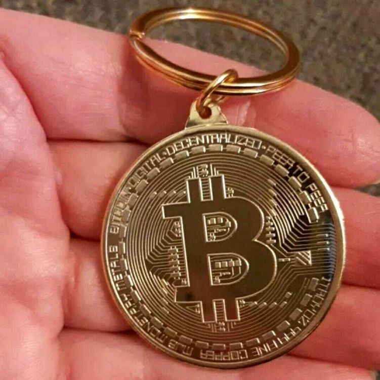 G. Bitcoin Münze Schlüsselanhänger BTC (Neu (gemäss Beschreibung)) in ...