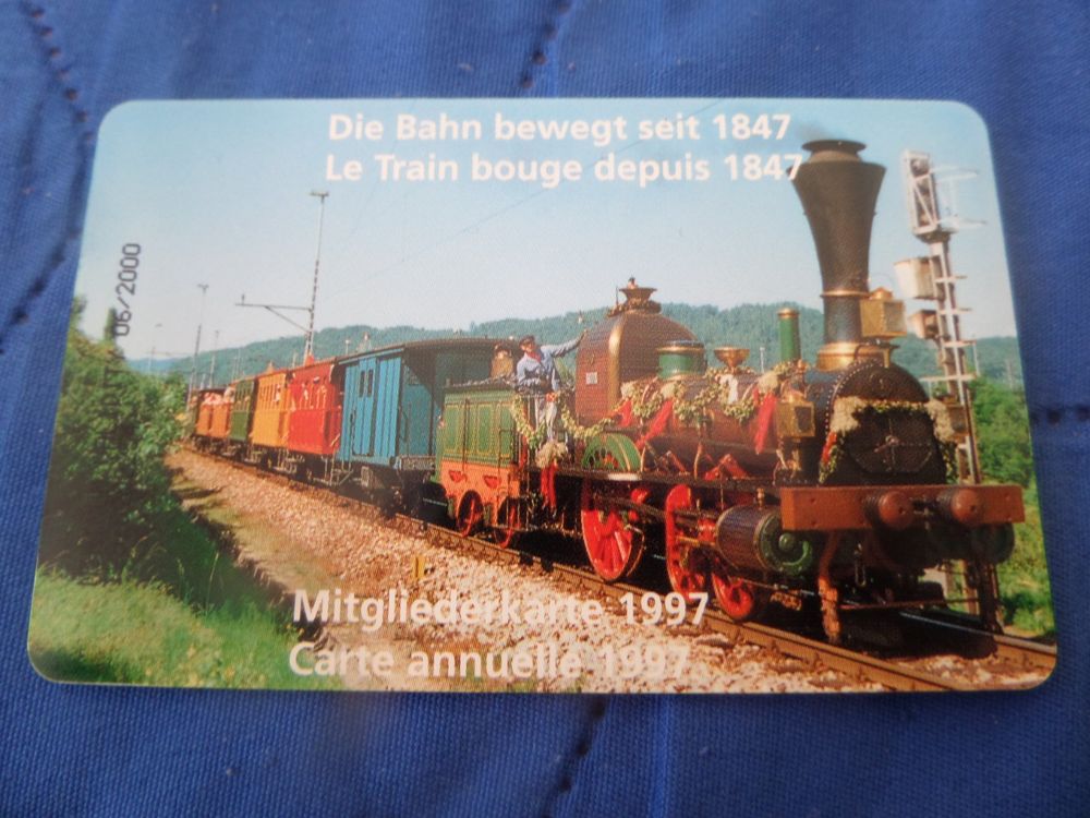 SBB Mitgliederkarte / Carte annuelle 1997 (Neu (gemäss Beschreibung ...