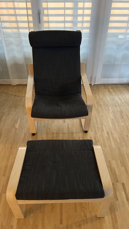 IKEA Poang Stuhl mit Fußhocker – Entspannung pur! (Gebraucht) in ...
