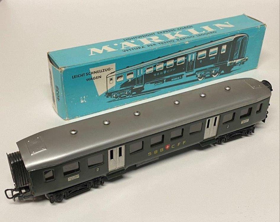 Märklin 4038 H0 SBB Personenwagen 2. Klasse Blechwagen OVP (Gebraucht ...