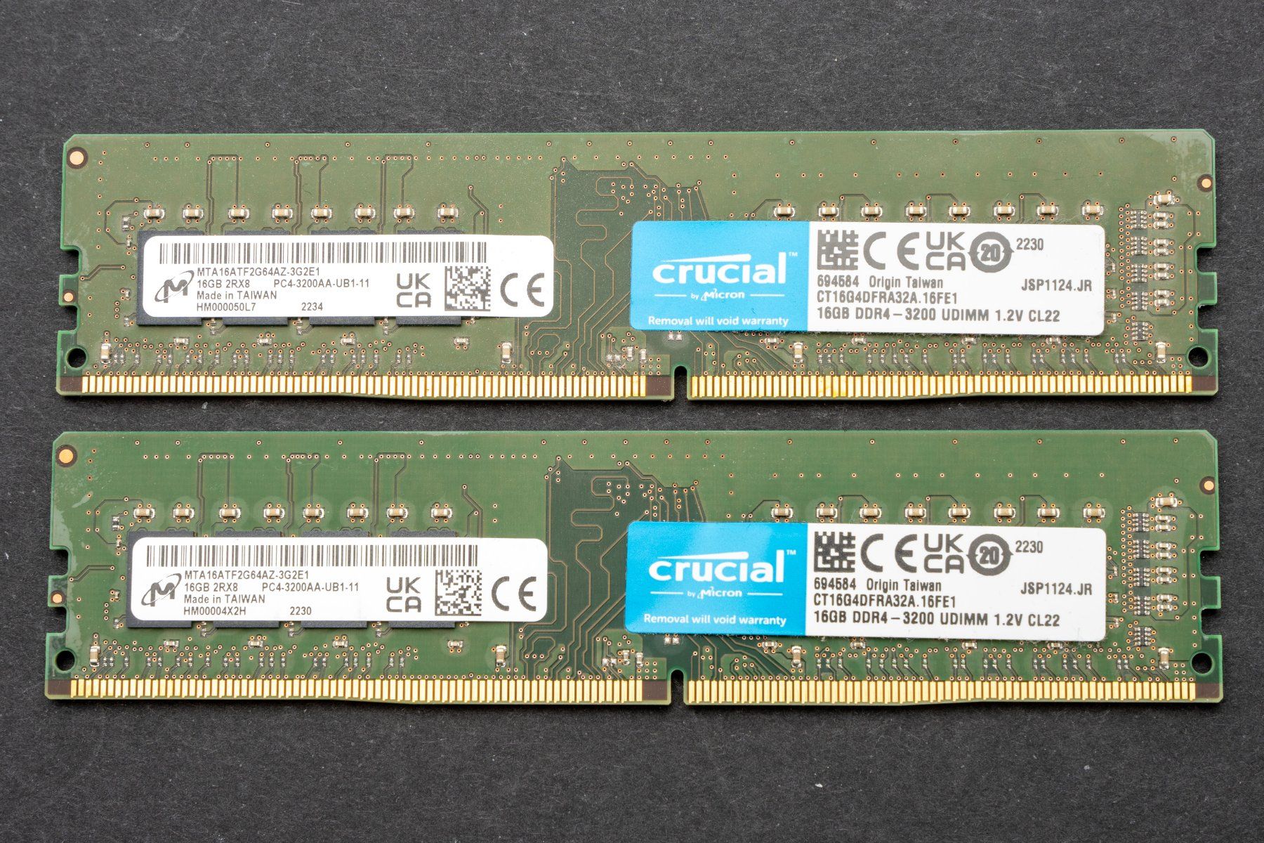 2x 16GB Crucial DDR4-3200 UDIMM RAM (CT16G4DFRA32A) (Gebraucht) in ...