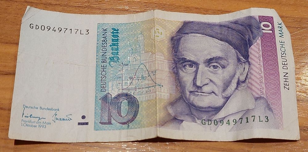 10 DM Schein Carl Friedrich Gauss 1993 | Kaufen auf Ricardo
