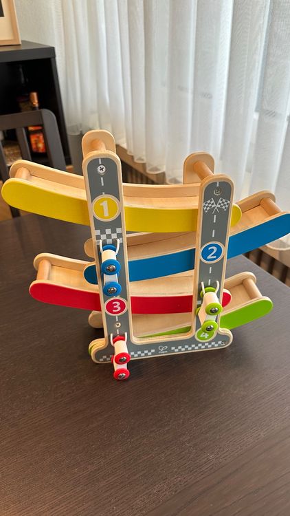 HAPE Kugelbahn Flickflack-Rennbahn aus Holz–wie neu 🚗 🚙 🏁 (Gebraucht ...