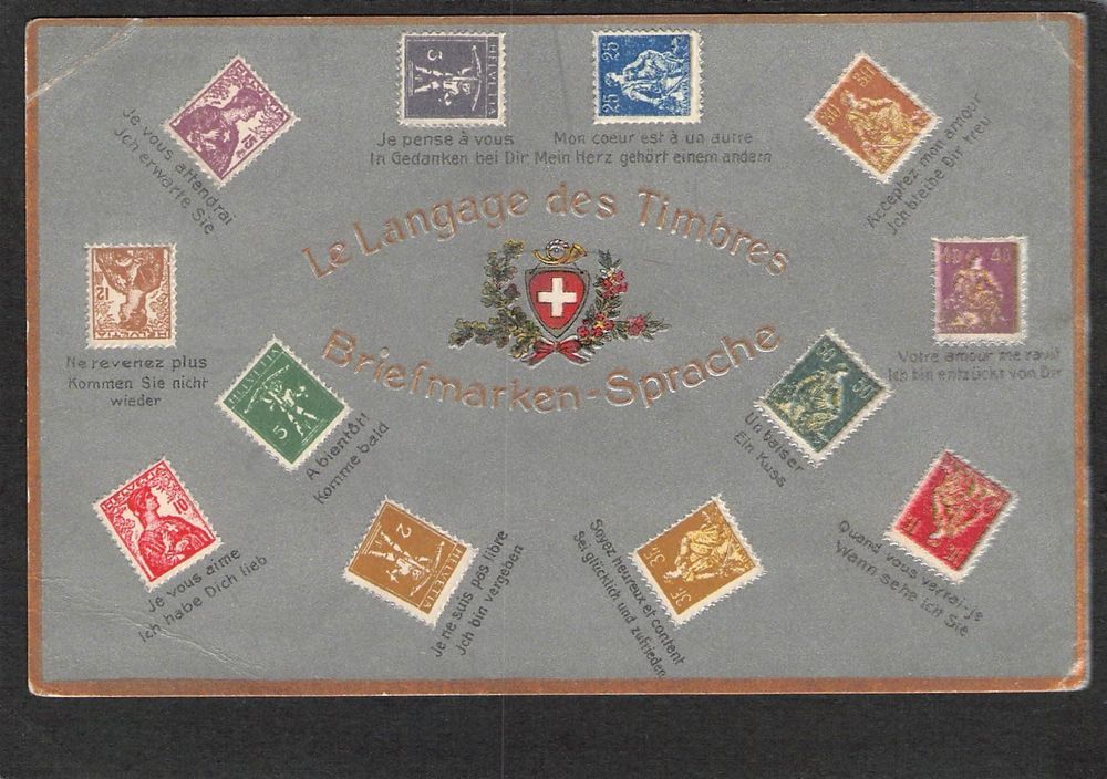-AK Briefmarken der Schweiz , 1909 | Kaufen auf Ricardo