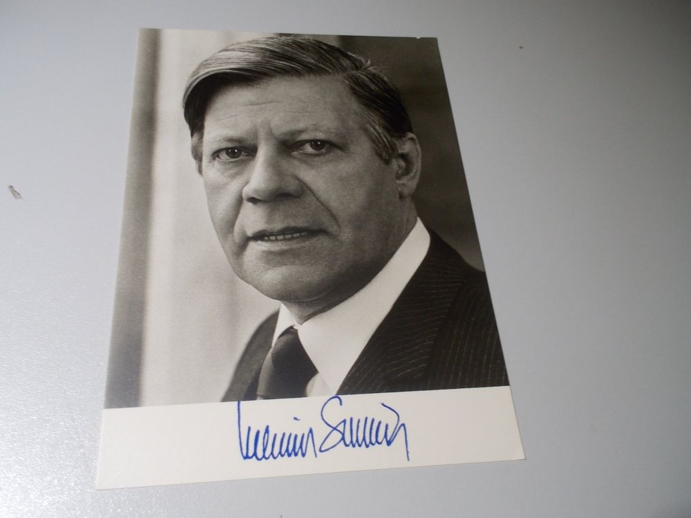 Unterschriftenkarte Helmut Schmidt, Bundeskanzler, 1976 | Kaufen auf ...