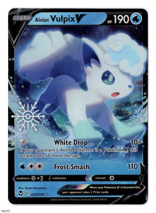 Alolan Vulpix V Holo Stamp Promo 033/195 EN | Kaufen auf Ricardo