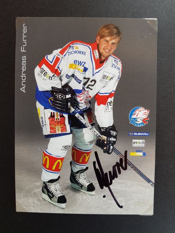 Andreas Furrer #12 signierte Autogrammkarte ZSC (Gebraucht) in für CHF ...