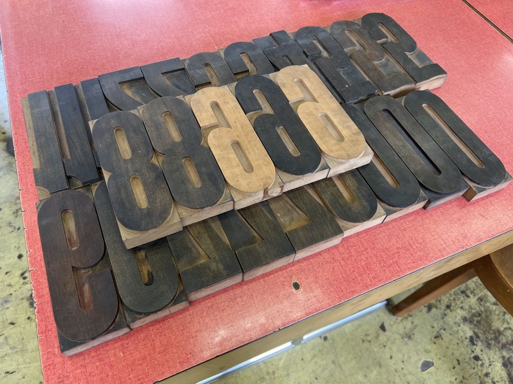Holzbuchstaben Ziffern / Stempel / Buchdruck / Letterpress (Gebraucht ...