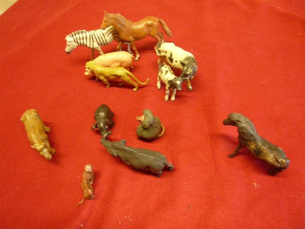 Linol Elastolin Masse Figuren Zoo Tier Kuh Wildschwein Eleph (Gebraucht ...
