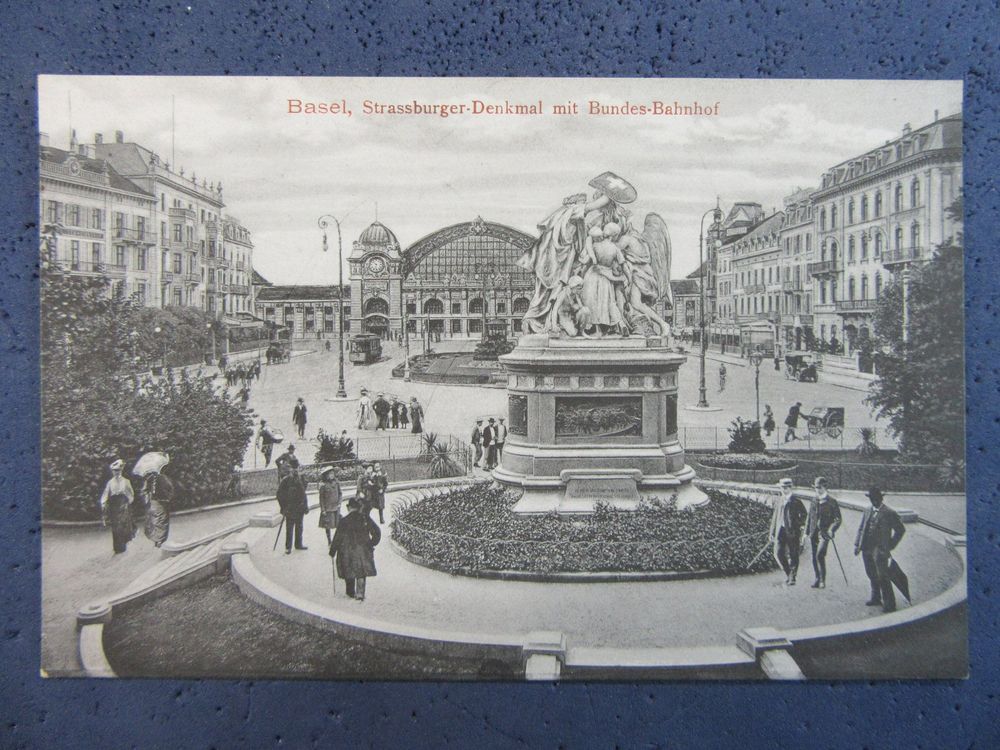 AK BASEL STRASSBURGERDENKMAL SBB BUNDES-BAHNHOF STARK BELEBT | Kaufen auf Ricardo