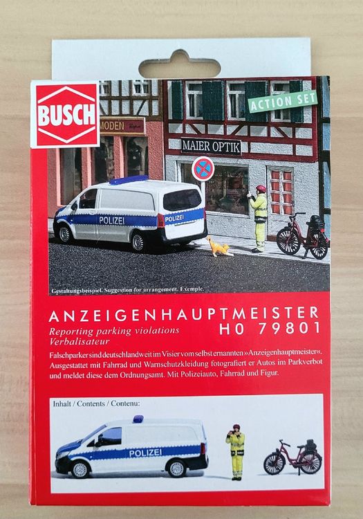 Busch H0 79801 Action Set "Anzeigenhauptmeister" (Neu und ...