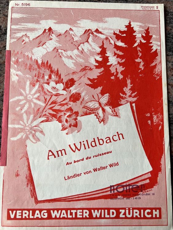 Noten Antik - Am Wildbach - Ländler von Walter Wild (Gebraucht) in ...