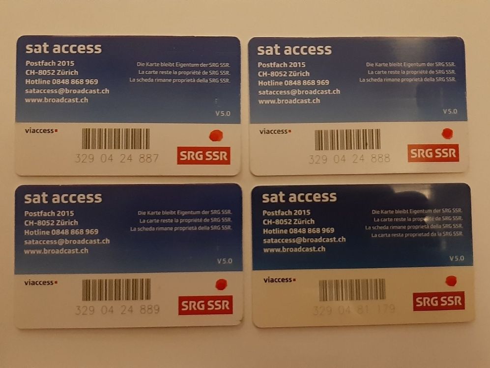 SRF / ORF Sat Karten für Sammler (Defekt) in Wila für CHF 1 – mit ...