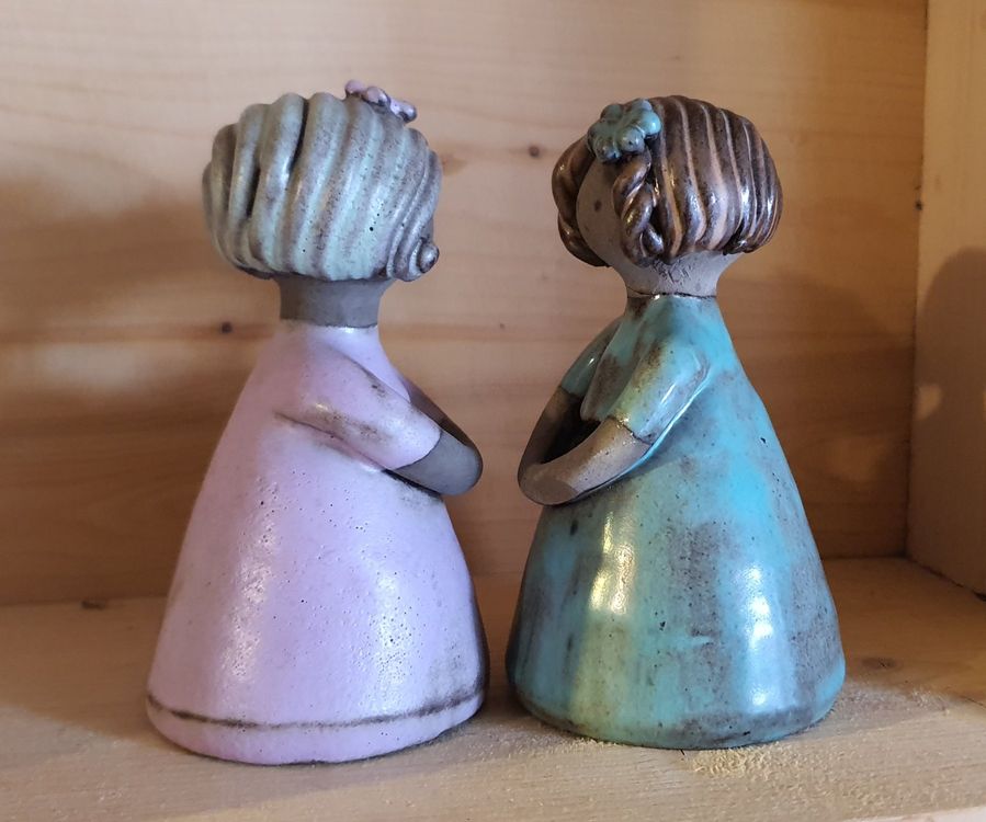 2x vintage Elbogen Keramik Figur Knospen Vase made in Sweden | Kaufen ...