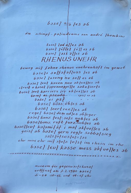 Andre Thomkins (1930-1985) Litho Plakat Handsigniert | Kaufen auf Ricardo