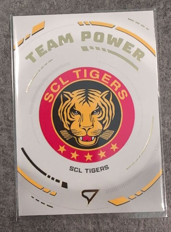 SCL Tigers Team Power Logo Karte SportZoo (Neu (gemäss Beschreibung ...